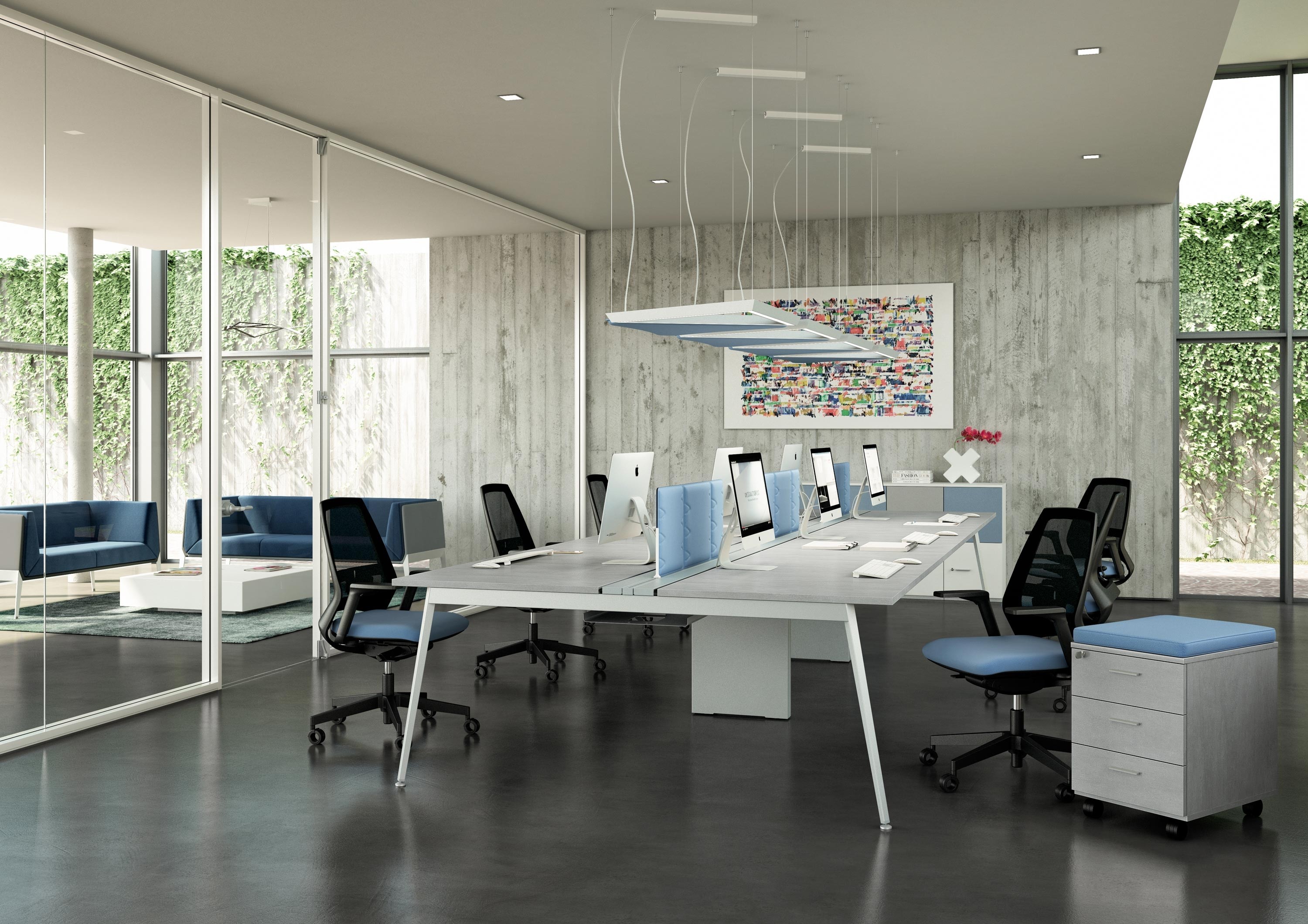 Bureau Bench 4 personnes Connect