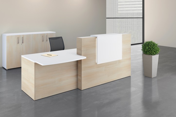 Banque d'accueil ADELIS BICOLORE PMR côté - Achat mobilier accueil ...