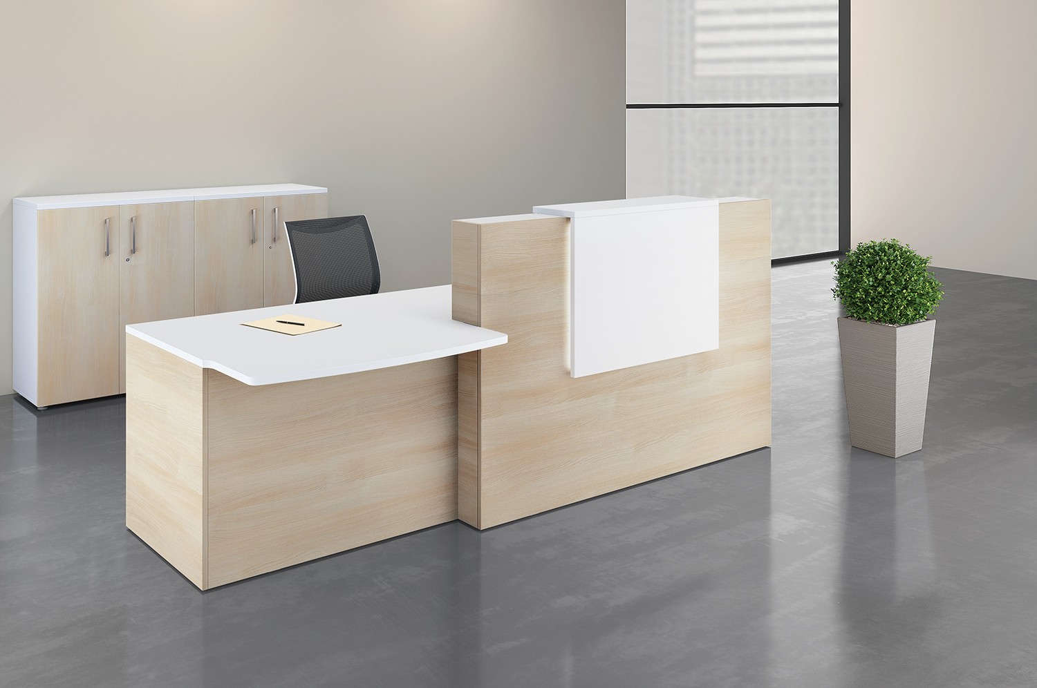 Banque d'accueil ADELIS BICOLORE PMR côté - Achat mobilier accueil ...