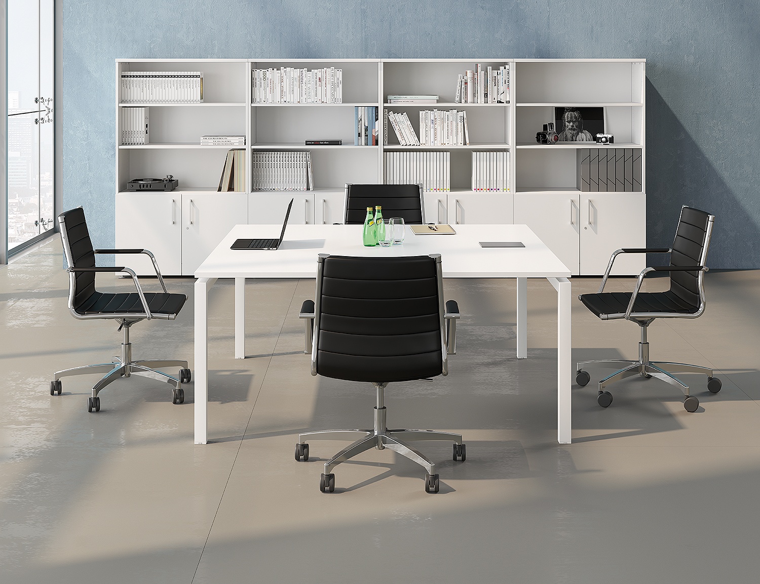 Table de réunion carrée Téos 160x161 cm - Achat table de réunion - 648,00€